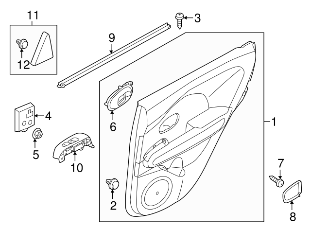 2017-2022 Kia Belt Weather-Strip - Driver's Side (LH) 83231-G5000 ...