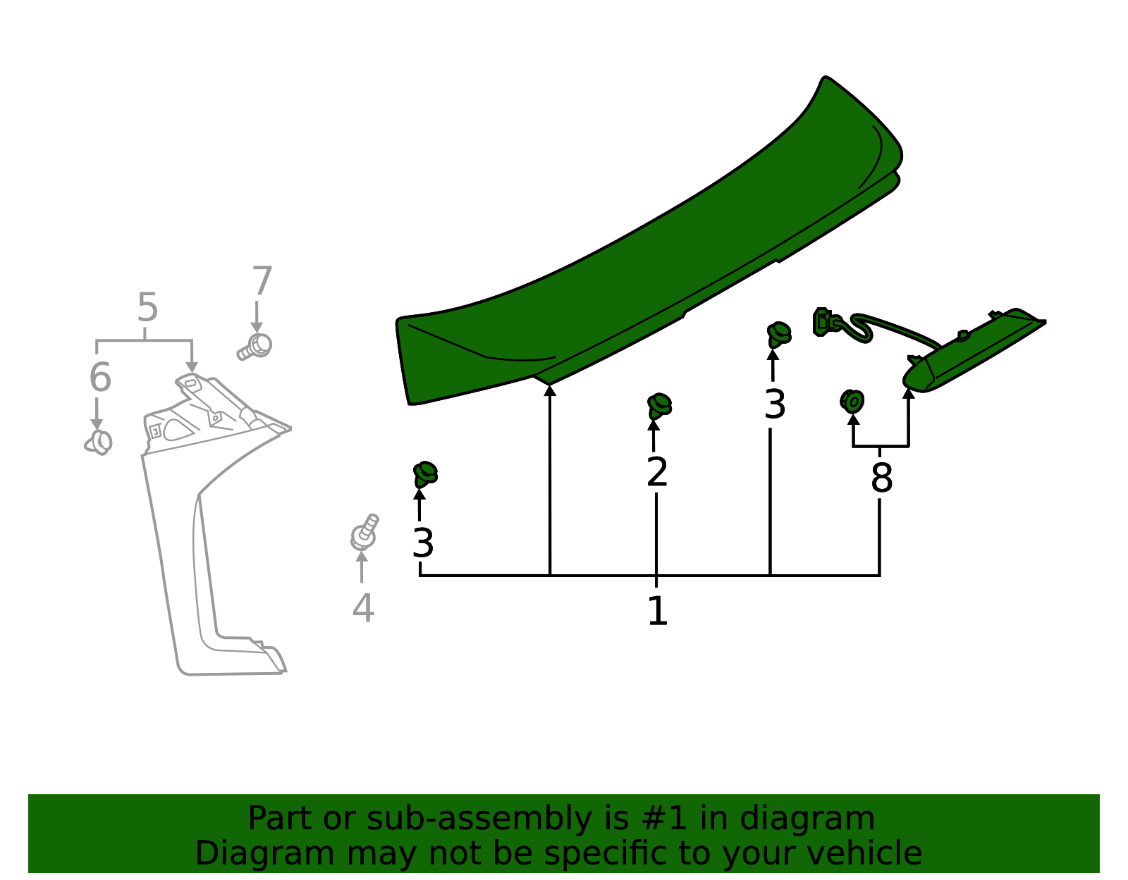 96031SJ062V2 - Spoiler 2022-2024 Subaru Forester | Subaru Factory Parts ...