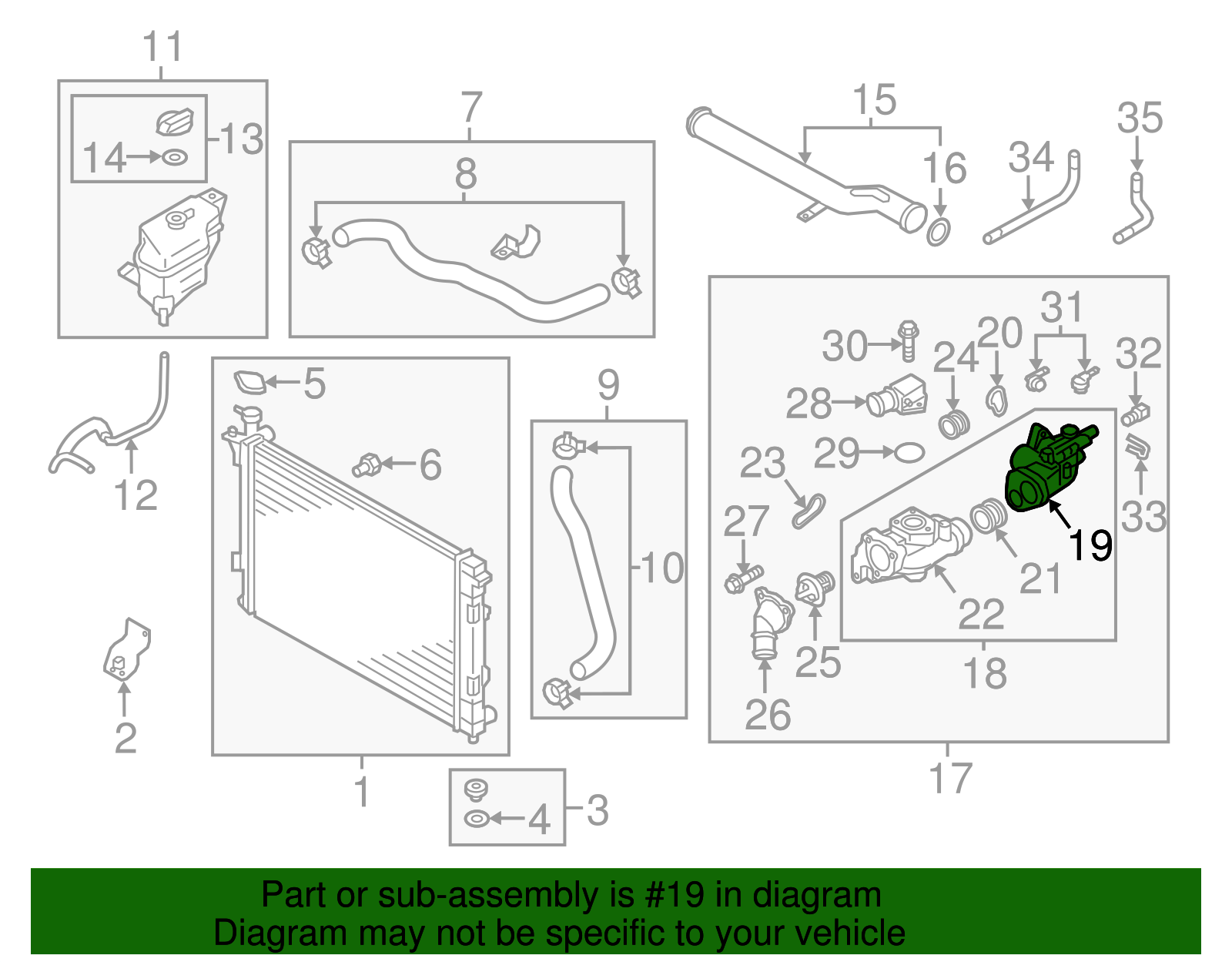 2010-2019 Hyundai Thermostat Housing 25622-3CAA0 | Retail Performance ...