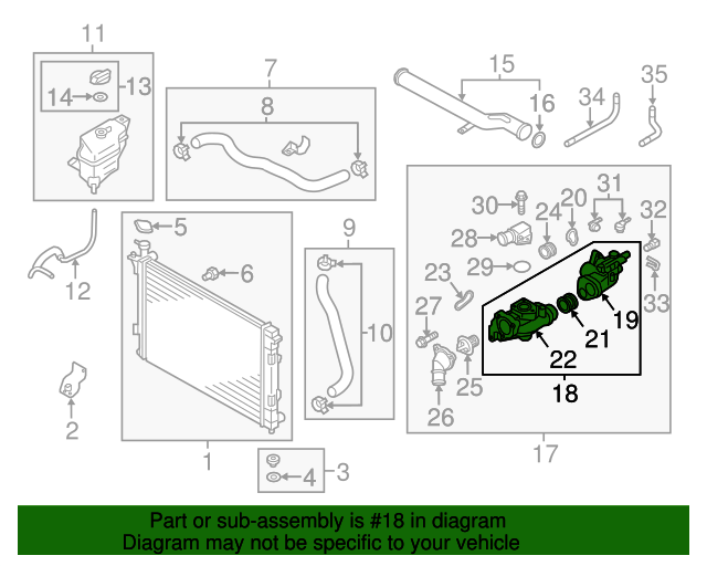 25622-3CAA0 - Thermostat Housing - 2010-2019 Hyundai | Conicelli Hyundai