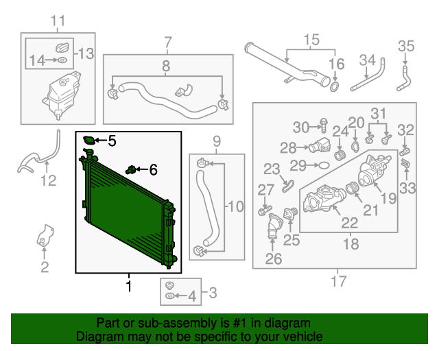 25310-2W800 - Radiator Assembly - 2013-2019 Hyundai | World OEM Parts ...