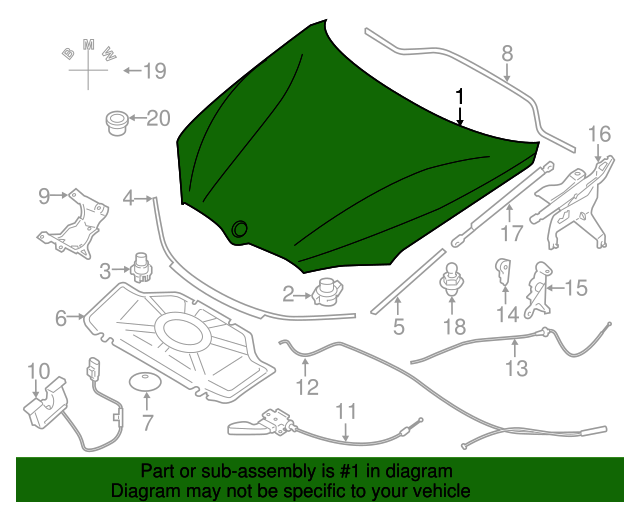 Genuine BMW 41-00-7-381-758 | Hood | FREE Shipping on Most Orders $499 ...