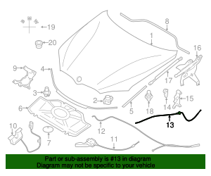 Genuine BMW 51-23-7-367-535 | Release Cable | FREE Shipping on Most ...