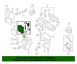 2005-2018 Volkswagen Evaporator Core 1K1-820-103-E | vwpartscenter