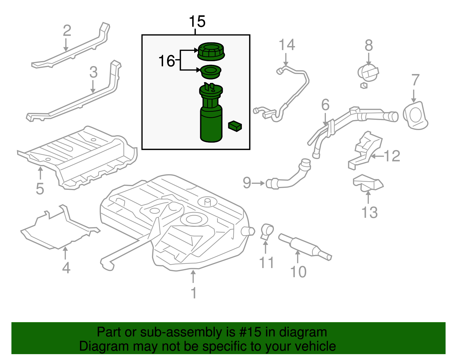 17045-S9V-A00 - 2005-2008 Honda Pilot - Module Assembly Fuel Pump ...
