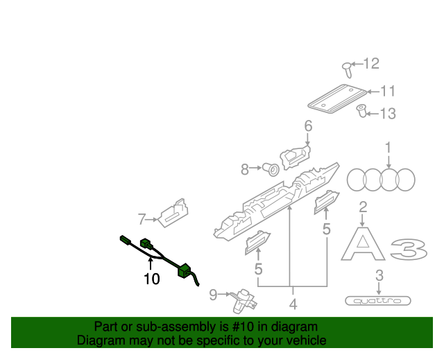 2016-2019 Audi Rear Camera 5Q0-980-556-A | Audi USA Parts