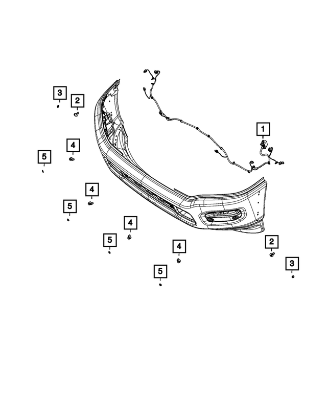 2019-2021 Ram Front Fascia Wiring 68377334AD | Mopar Estores