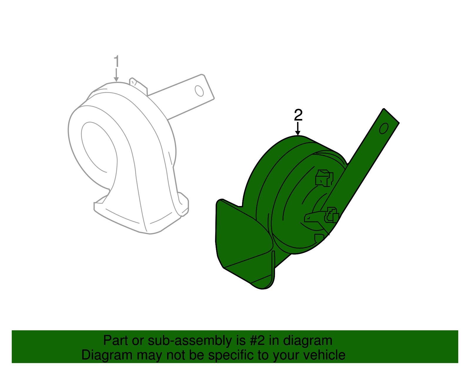 25610-6MA0A - High Note Horn - 2017-2023 Nissan | Nissan OEM Parts Direct