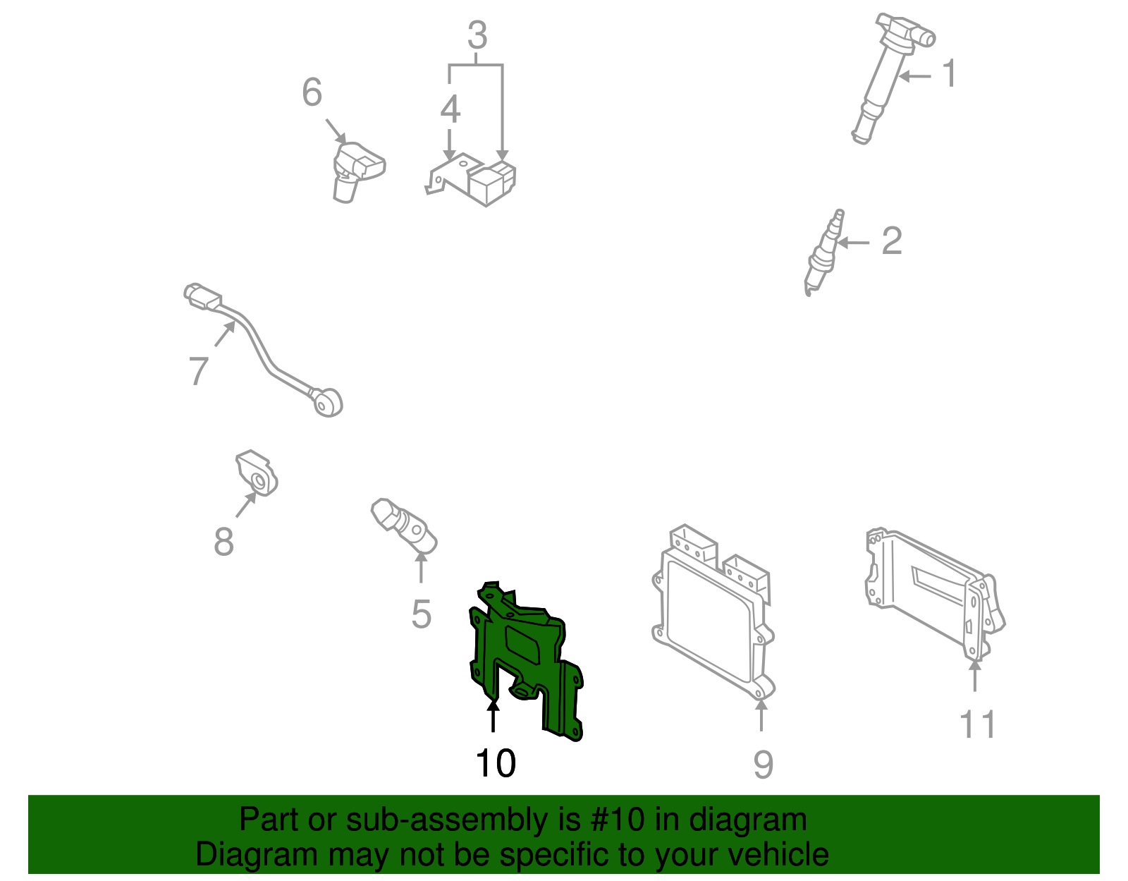 2013-2014 Hyundai Genesis ECM Front Bracket 39150-3C200 | Hyundai ...