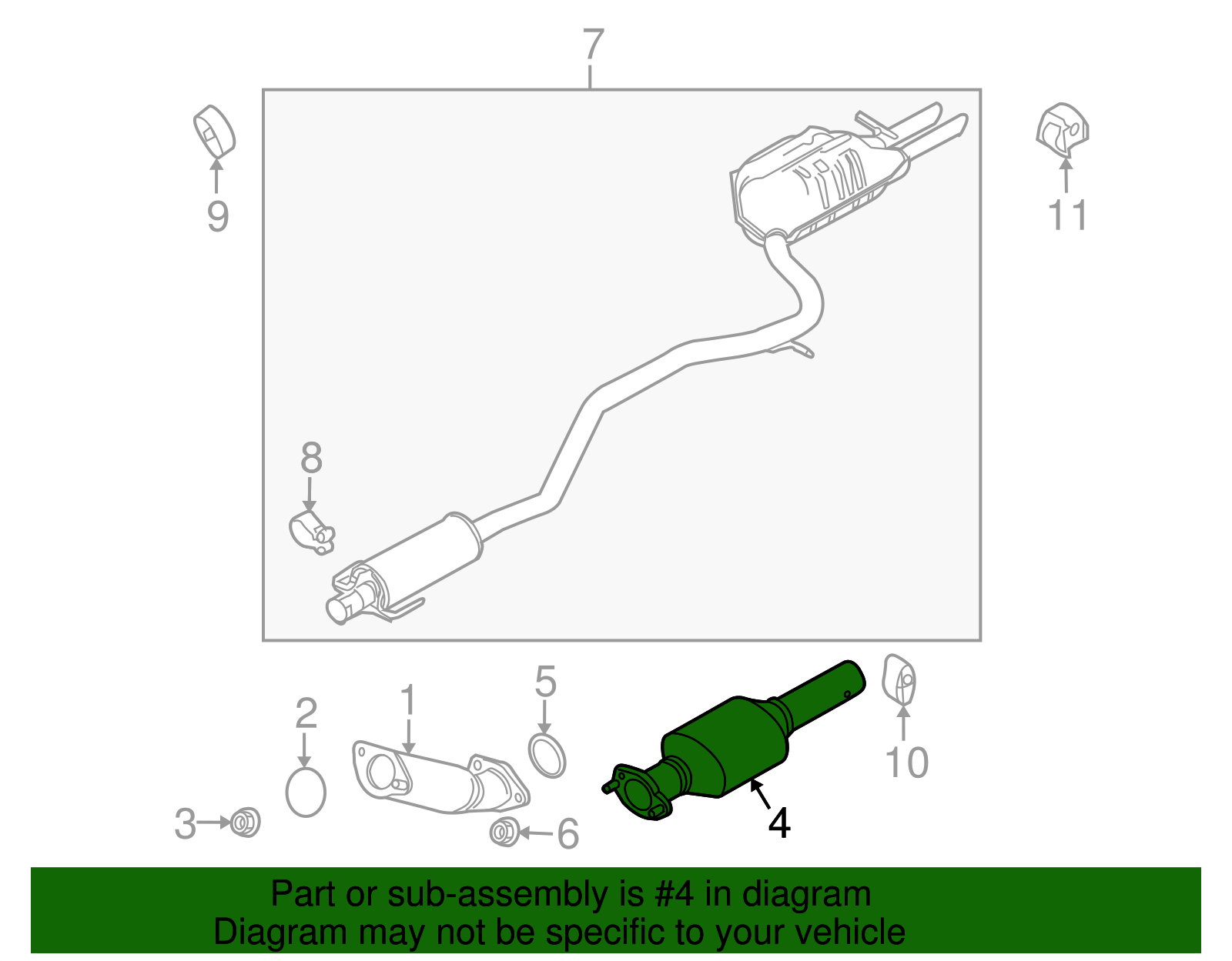 2010-2012 Ford Catalytic Converter AE5Z-5E212-Q | OEM Parts Online