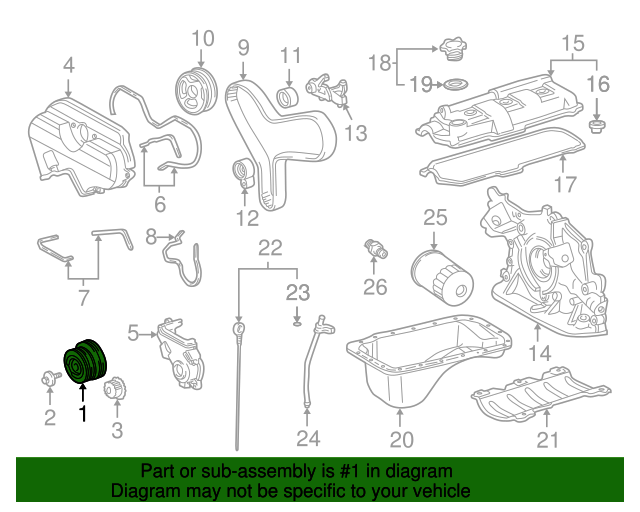 Toyota Crankshaft Pulley 13408-62040 | Toyota Of Colorado Springs