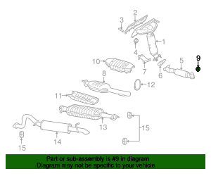 W520103-S403 - Front Muffler Nut (SOLD AS A PACKAGE OF 4) - 2008-2023 ...