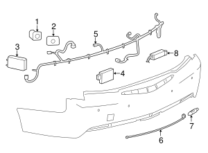2016-2020 Cadillac CT6 Rear Closure Hands Free Sensor 23262450 GM ...