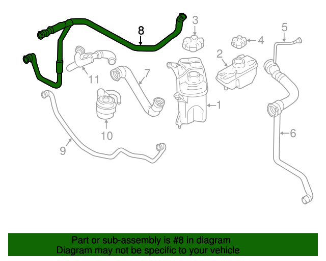 Genuine BMW 17-12-2-284-691 | Cooler Pipe | FREE Shipping on Most ...