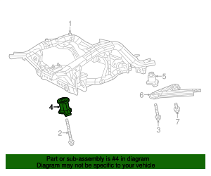 2011-2020 Mopar Engine Cradle Front Bushing 52124754AC | TascaParts.com