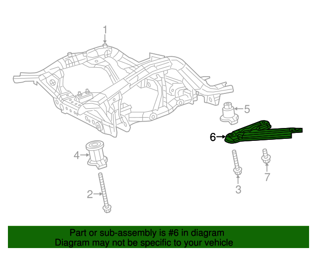 2011-2024 Mopar Suspension Sub-Frame Reinforcement Bracket 52124642AB ...