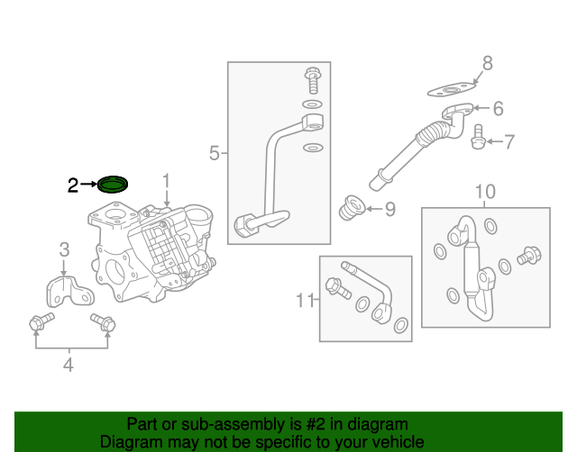 2022 GM Turbocharger Gasket 12642175 | GMPartsDirect.com