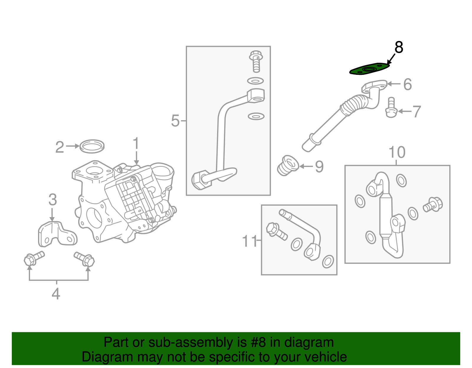 2016-2022 GM Turbocharger Coolant Line Gasket 55584486 GM ...