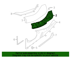 Genuine BMW 51-44-7-456-631 | Spoiler Wing Reinforcement | FREE ...