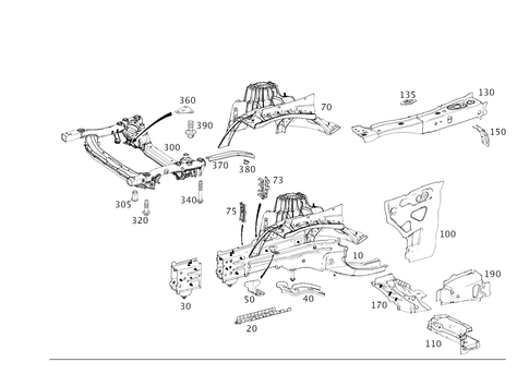 Wheel Well, Front Axle Carrier for 2017 Mercedes-Benz E300 | Mercedes ...