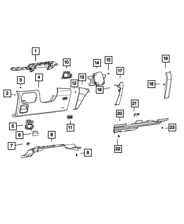 2022-2024 Jeep Grand Wagoneer Steering Column Opening Cover 6VS161D4AA ...