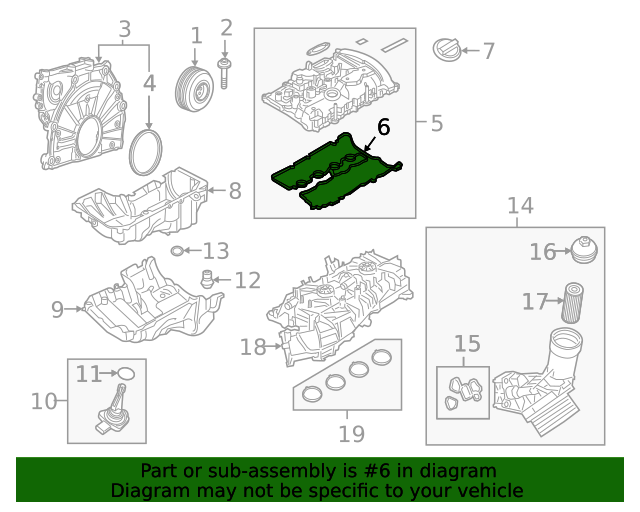 Genuine BMW 11-12-9-797-205 | Valve Cover Gasket | FREE Shipping on ...