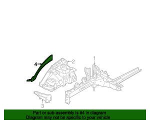 Genuine OEM Apron Panel Part# 64583-C2000 Fits 2015-2017 Hyundai Sonata ...
