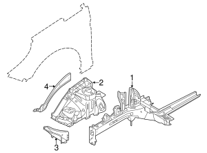 64573-C2000 - Apron Panel - 2015-2017 Hyundai Sonata | hyundaiparts