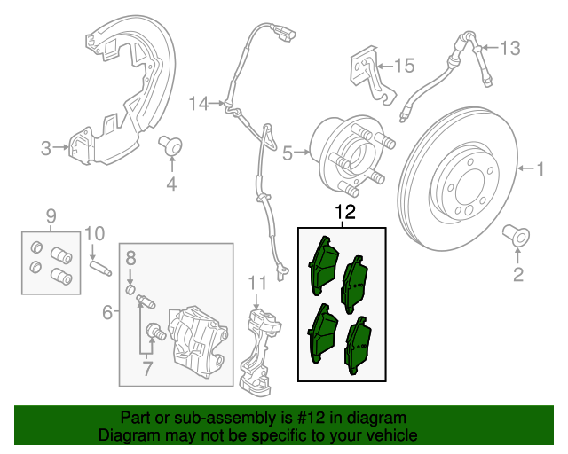 LR160540 - Disc Brake Pad Set 2015-2019 Land Rover | AutoNationParts.com