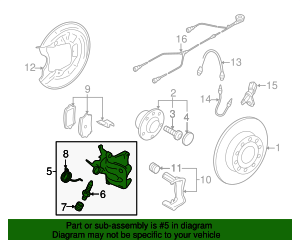 1K0-615-423-J - Caliper 2009-2013 Audi | Audi OEM Parts