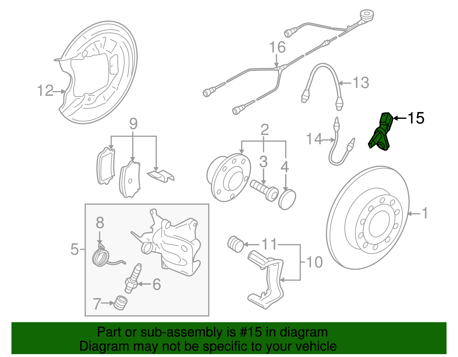 2006-2015 Audi Rear Speed Sensor WHT-003-859 | OEM Parts Online