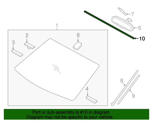 2012-2017 Hyundai Azera Upper Molding 86130-3V000 | OEM Parts Online