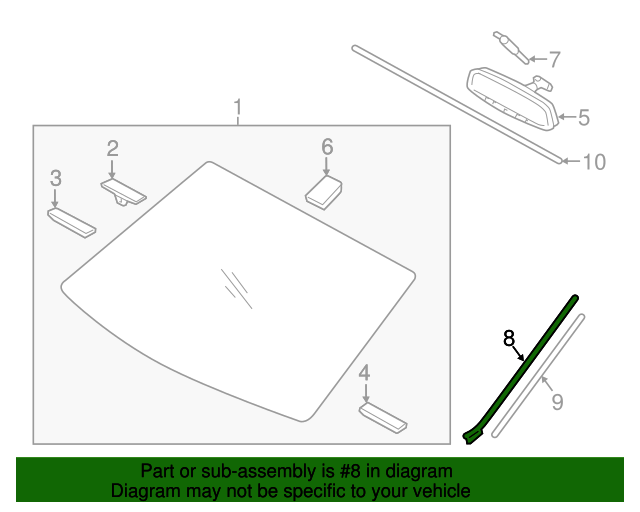 2012-2017 Hyundai Azera Outer Molding 86131-3V000 | OEM Parts Online