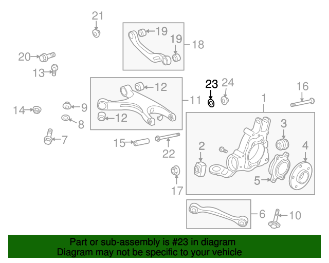2008-2018 Audi Upper Control Arm Adjust Cam WHT-000-232-A | Genuine ...