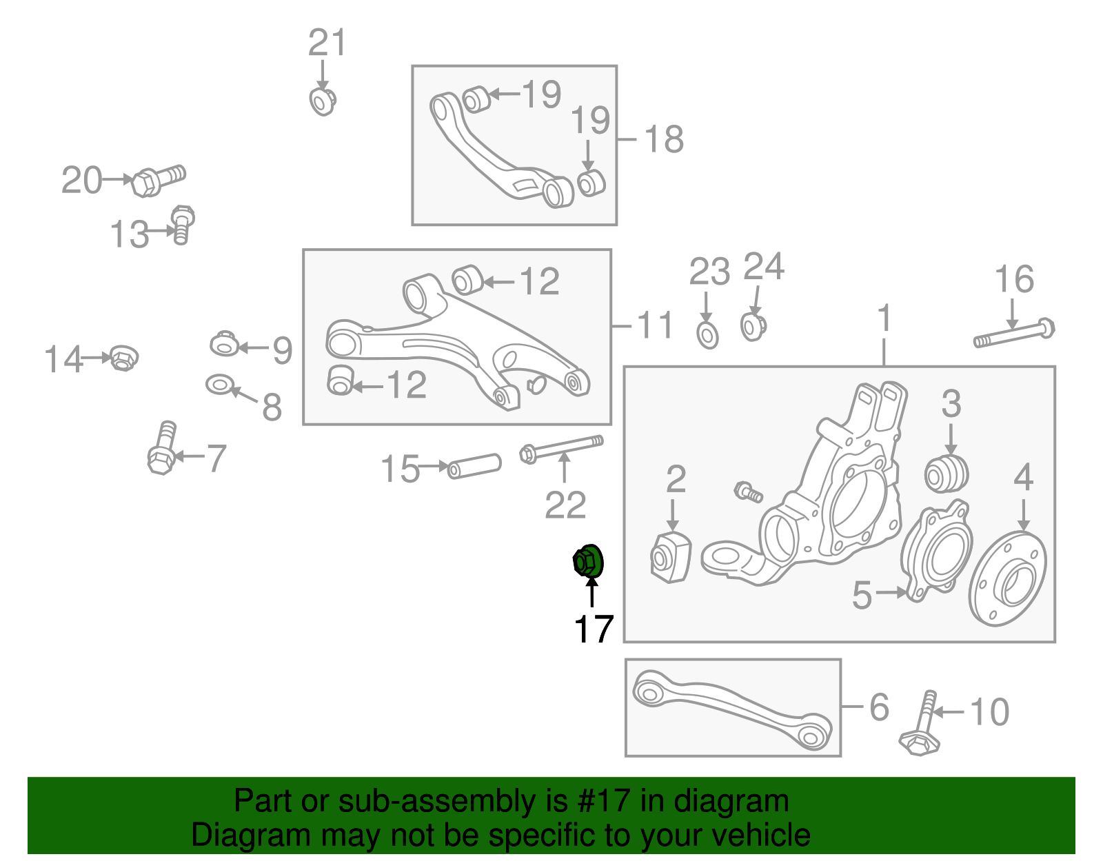 2008-2018 Audi Ft Upper Control Arm Lock Nut WHT-002-557 | Audi USA Parts