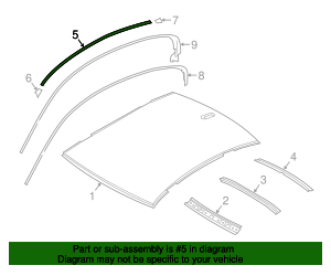Genuine BMW 51-13-7-302-974 | Roof Molding | FREE Shipping on Most ...