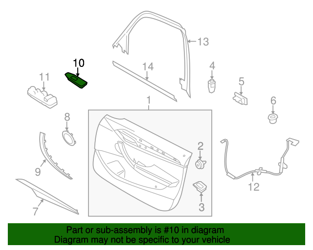 51412992935 - 2013-2015 BMW X1 Switch Bezel (51-41-2-992-935) | BMW of ...