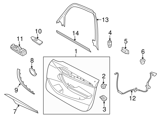 51-41-7-315-607 - Door Trim Panel Trim - 2013-2015 BMW X1 | Buy BMW ...