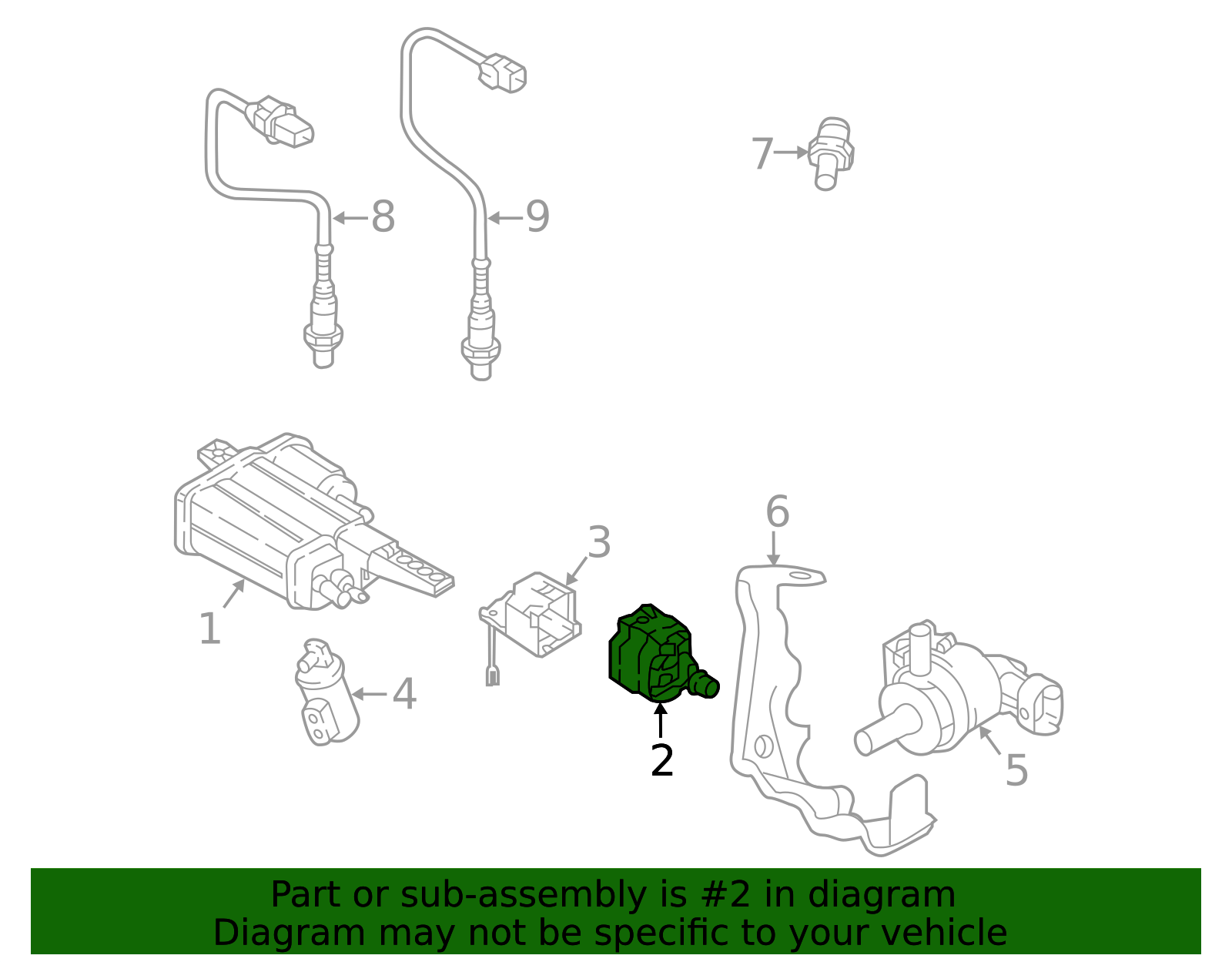2016-2025 Hyundai Evaporative Emissions System Pressure Sensor 31480 ...
