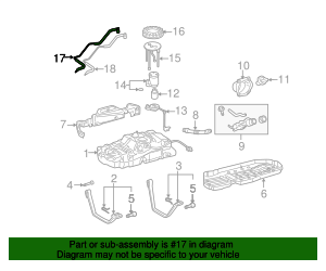 2005-2007 Toyota Fuel Pump Tube 77209-0C040 | OEM Parts Online