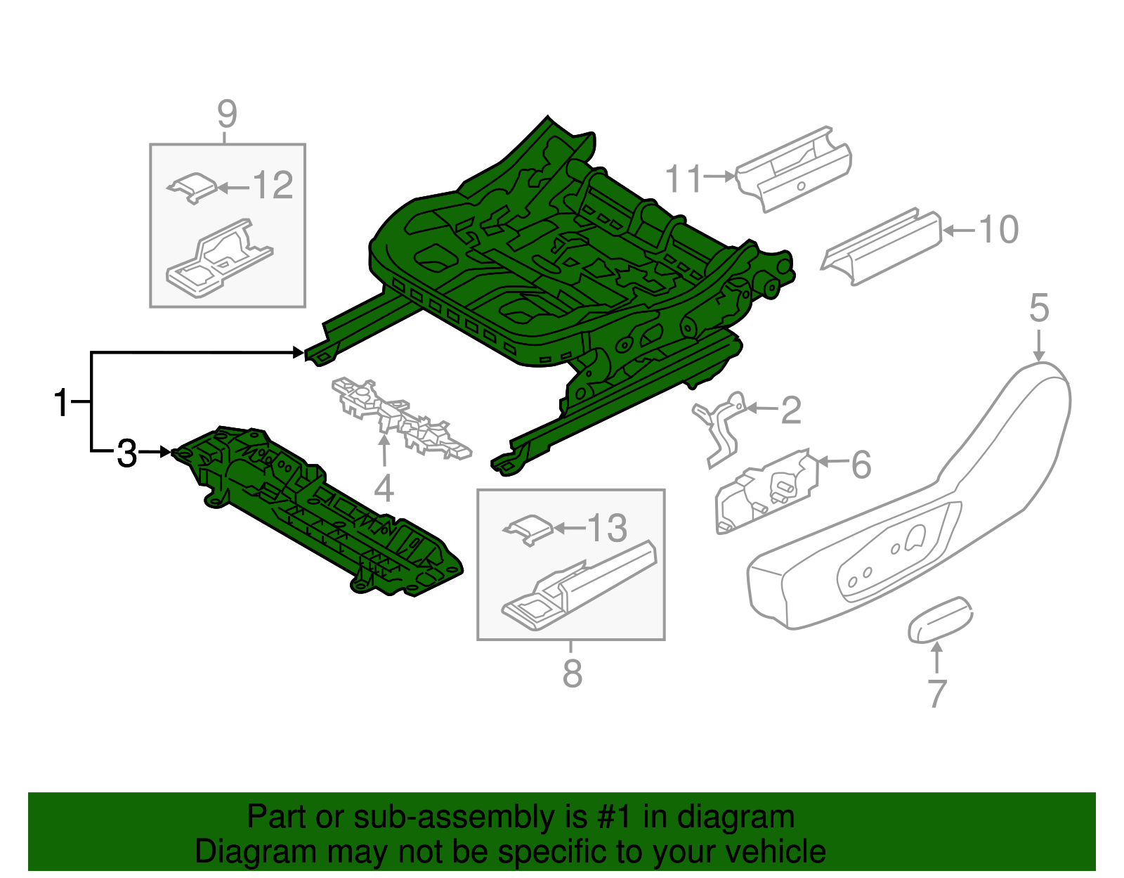 Genuine OEM Ford Part - Track Assembly FS7Z-9661710-C | Genuine OEM ...