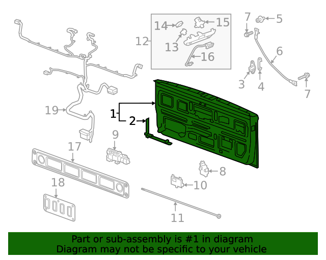 2020-2023 Chevrolet Gate 86793712 GM | GMPartsDirect.com