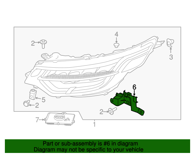 Genuine OEM Headlamp Assembly Bracket Part# LR086096 Fits 2017-2023 ...