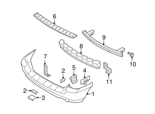 86611-1F000 - Bumper Cover 2005-2010 Kia Sportage | Kia.Parts Store