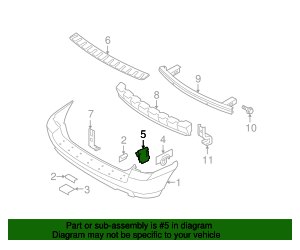 86617-1F000 - Bumper Cover Bracket 2005-2010 Kia Sportage | Kia.Parts Store