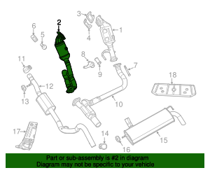 2012-2018 Jeep Catalytic Converter 68085148AH | TascaParts.com