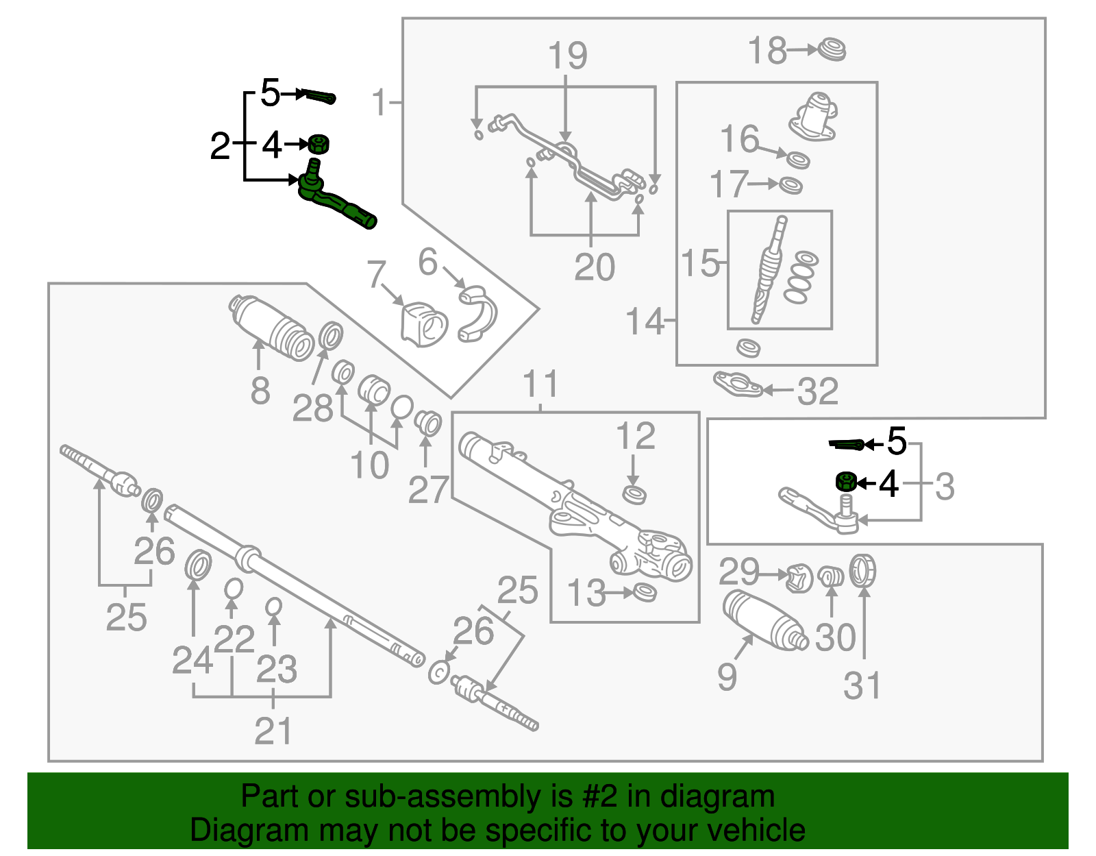 2003-2007 Toyota Steering Tie Rod End (Passenger side) 45046-09210 ...