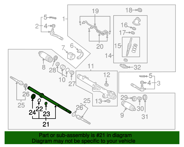 2003-2007 Toyota Rack 44204-0C011 | OEM Parts Online
