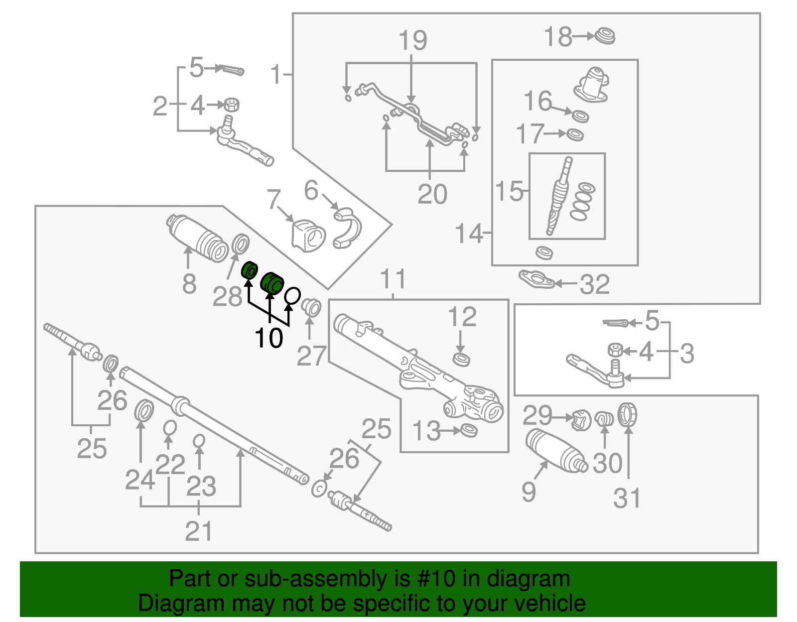 44205-0C010 - High-Quality Rack And Pinion Housing Bushing for 2000 ...
