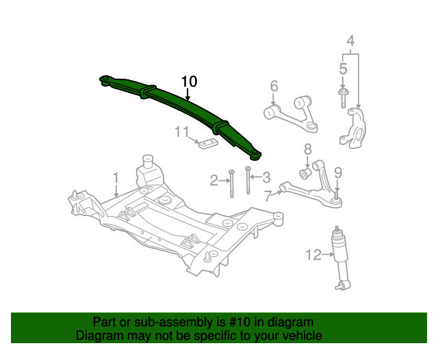 2005-2013 Chevrolet Corvette Front Transverse Leaf Spring 25962574 | GM ...